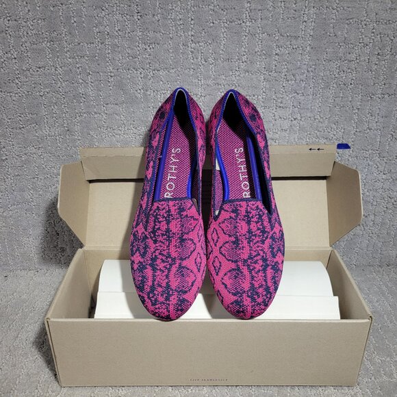 Rothy's | Shoes | Rothys The Loafer Fuchsia Navy Snake Slip On Shoes ...